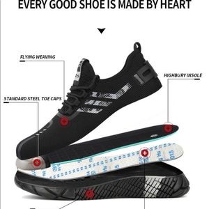 MBG | Shoes | Mens Steel Toe Work Shoes Comfortable Anti Spike Safety ...